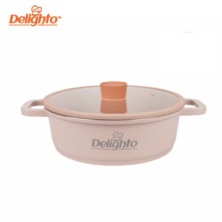 [NEW] Delighto Macaron series Die Cast Aluminium 24cm Low Casserole ...