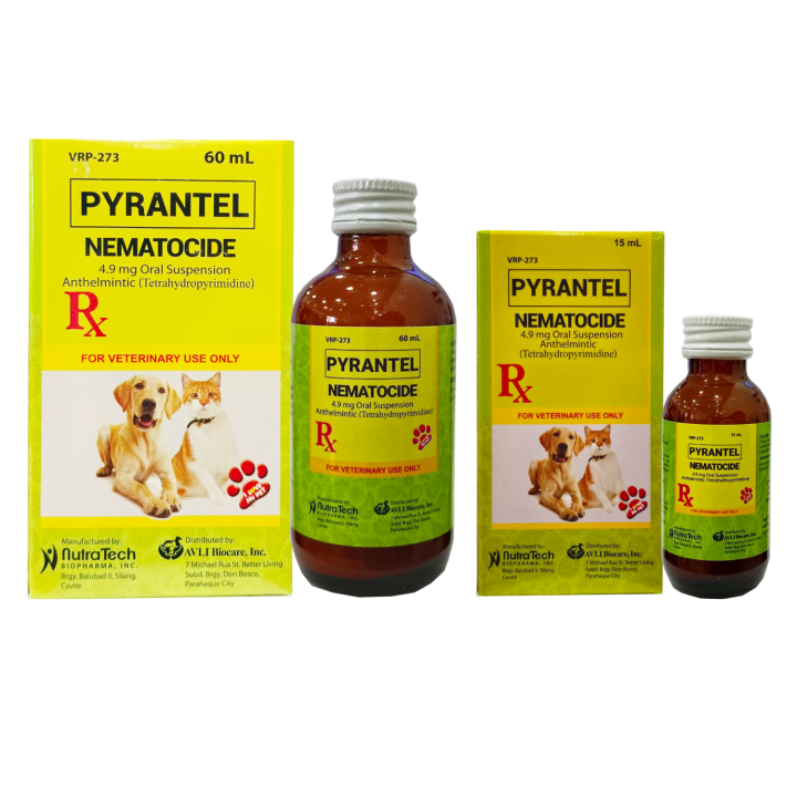 Nematocide Syrup Dewormer for Dogs & Cats (W/ Sticker & Dropper ...