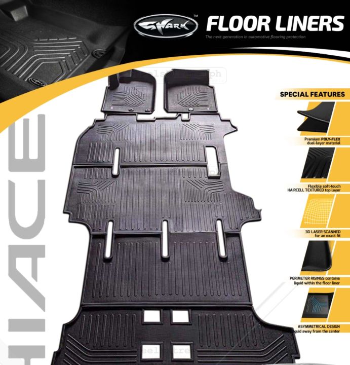 Toyota HiAce COMMUTER 2019 - 2022 Deep Dish Matting Shark Floor Liner ...