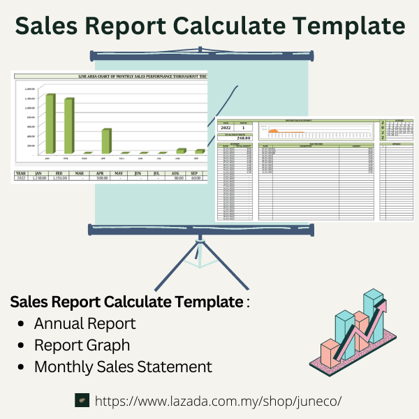 SALES STATEMENT SALES REPORT MONTHLY BUSINESS SALES RECORD LAPORAN ...