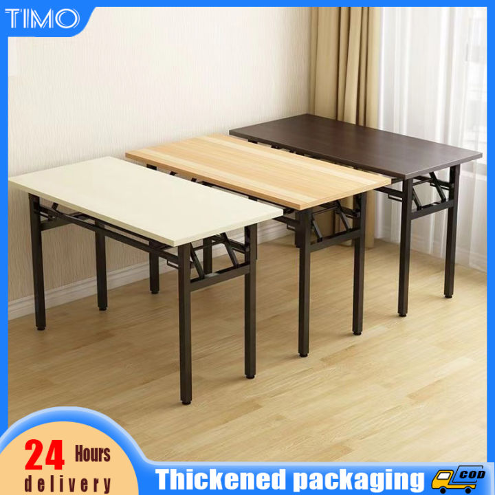 Double layer Folding Table Dining table training table study desk ...