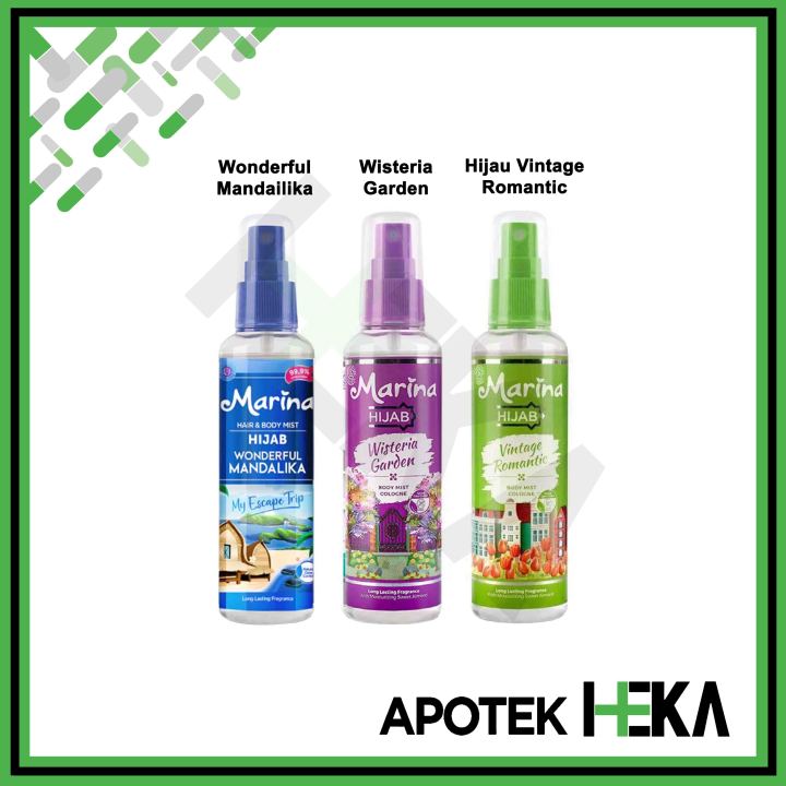 Marina Hair & Body Mist Hijab 100 ml Long Lasting Parfum Cologne ...
