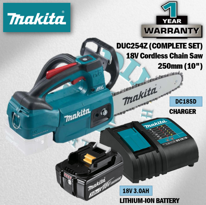MAKITA DUC254Z 18V Cordless Chain Saw 250MM (10")『1 Year Warranty』『100% Original Makita』 | Lazada