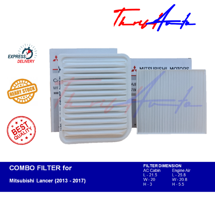 COMBO Filters (Aircon & Air) for Mitsubishi Lancer (2013 - 2017 ...