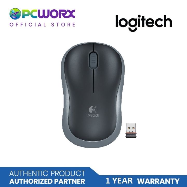 Logitech M185 Wireless Mouse (Grey Black) Logitech Wireless Mouse ...
