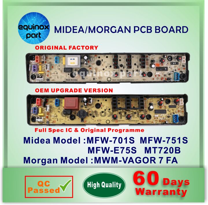 Midea MFW-701S / MFW-751S MFW-E75S MT720B MWM-VAGOR 7 FA Morgan Washing Machine PCB Board | Lazada