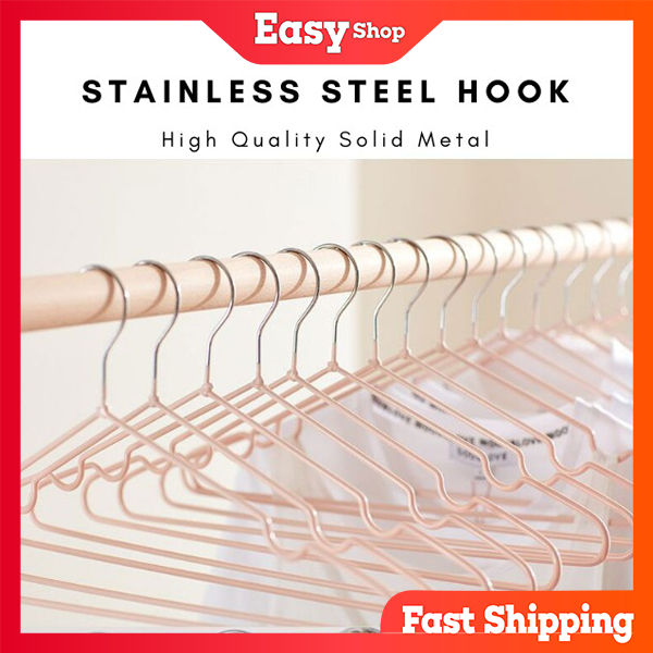 EASY Hanger Baju Anti-Slip Clothes Hangers Stainless Steel Hanger ...