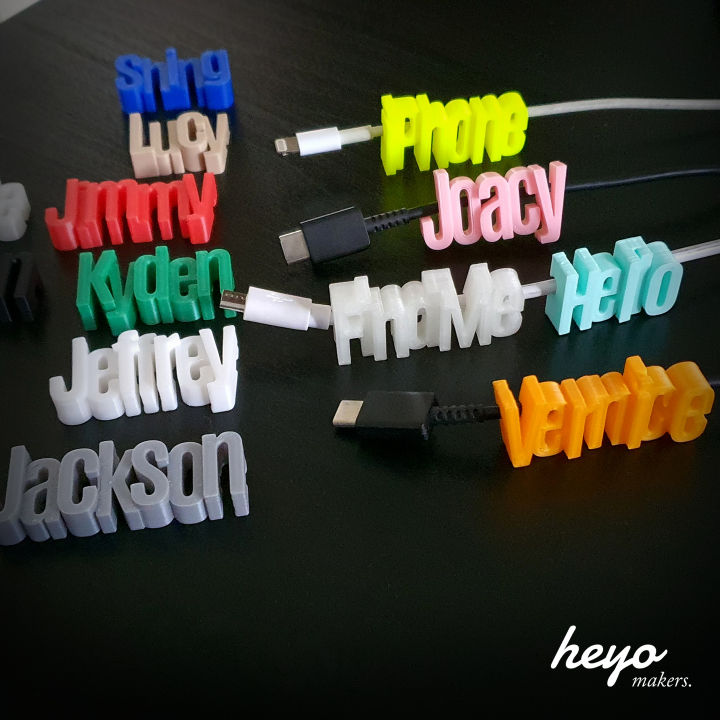 Personalised Phone Cable Clip V2 | Customised Gift | Customised Name ...