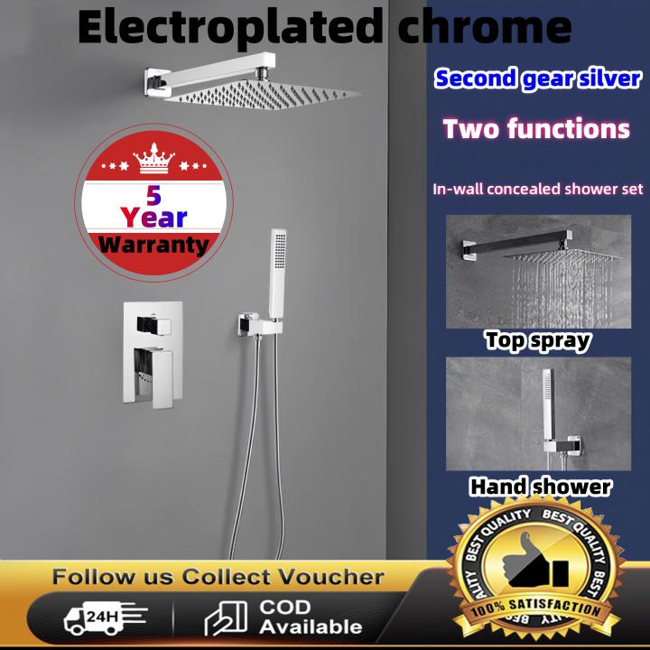 Shower all-copper concealed, hidden pressurized shower set, embedded ...