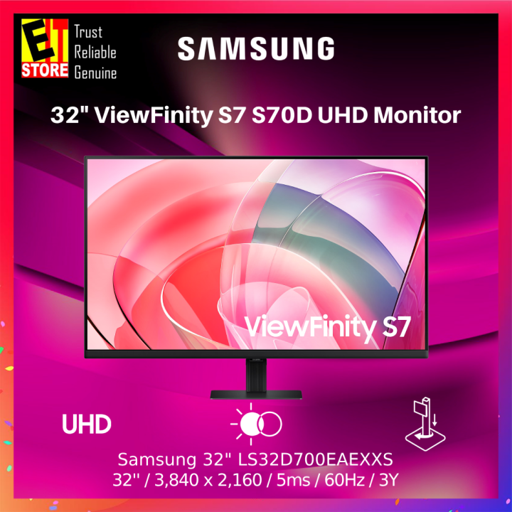 SAMSUNG Monitor 32" ViewFinity S7 S70D UHD 4K HDR10 READY - BEZELESSS ...