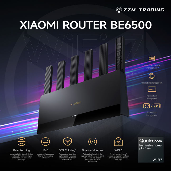 Xiaomi Router BE6500 Wi-Fi 7 6500M Full 2.5G Network 4-core Qualcomm ...