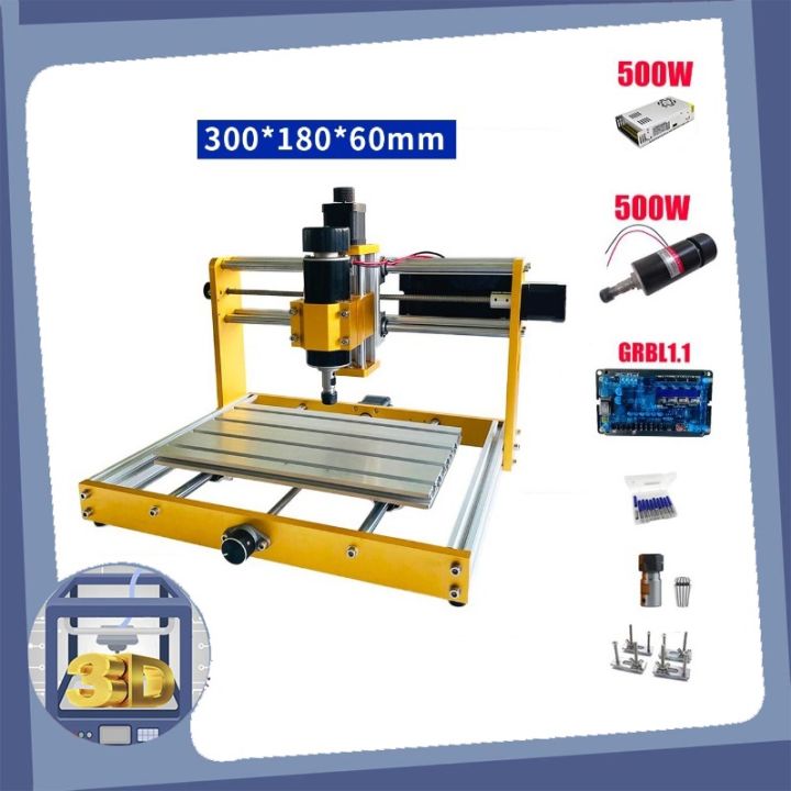 Máy phay gỗ CNC mini 3018 Plus (Laser diode tùy chọn ) công suất lớn ...