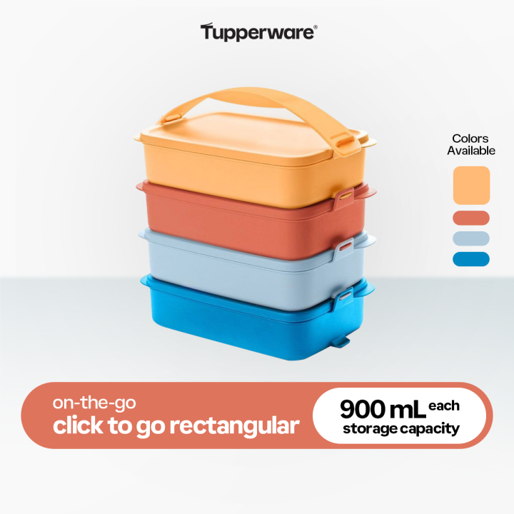 Tupperware Click To Go Rectangular [Lunch Box] [Microwave Safe] [Food ...