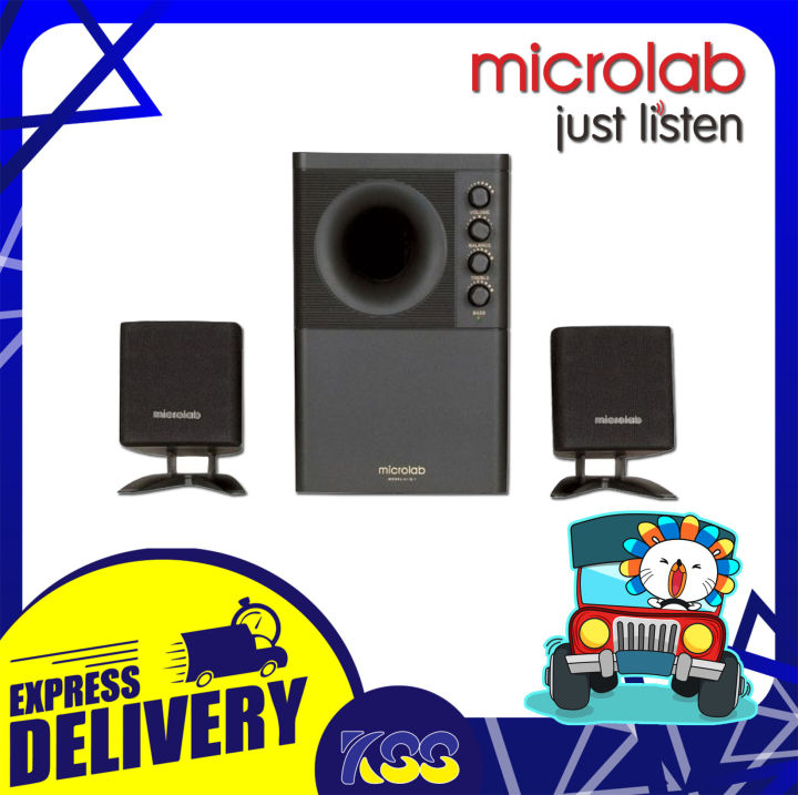 ลำโพงซับวูฟเฟอร์ MICROLAB AMPLIFIED SPEAKER SYSTEM รุ่น X1 2.1 Ch ...