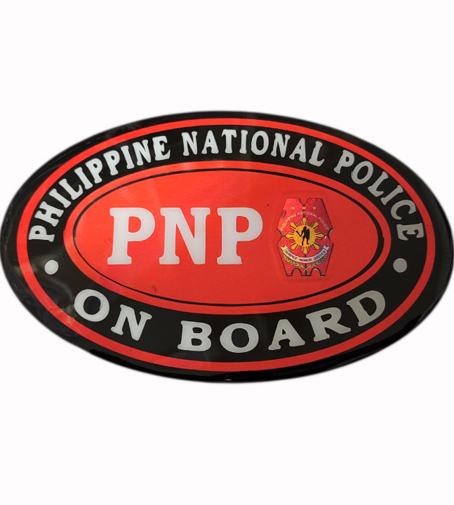 PNP-BLACK-RED (OVAL DOME STICKER) | Lazada PH
