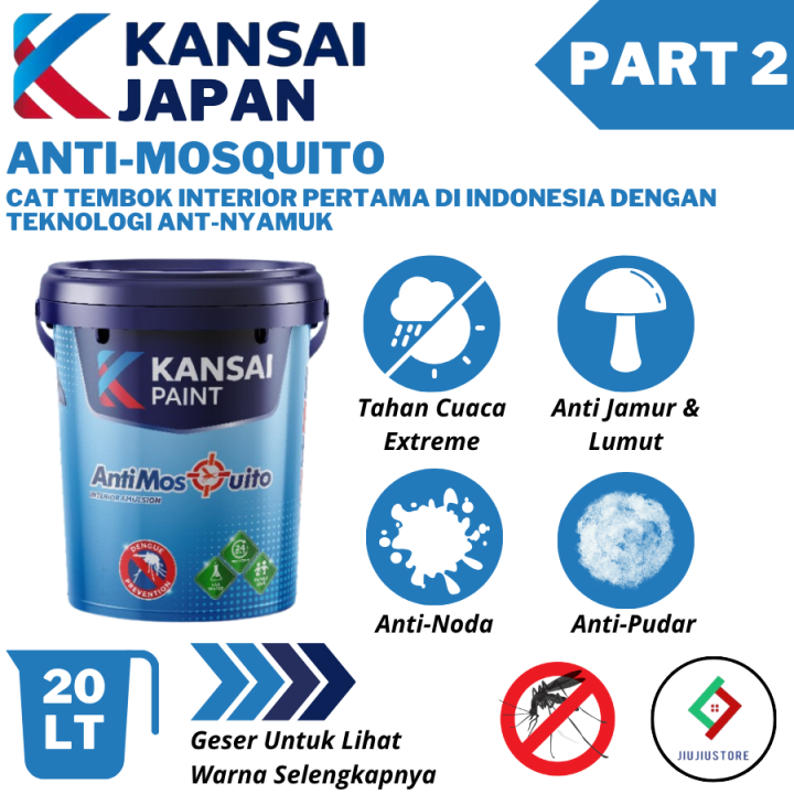 [PART 2] KANSAI ANTI MOSQUITO 20LT CAT TEMBOK ANTI NYAMUK KANSAI PAINT ...