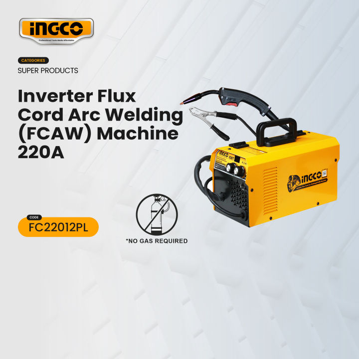 Ingco 220A Inverter Migweld Flux Cord ARC (FCAW) Portable Welding ...
