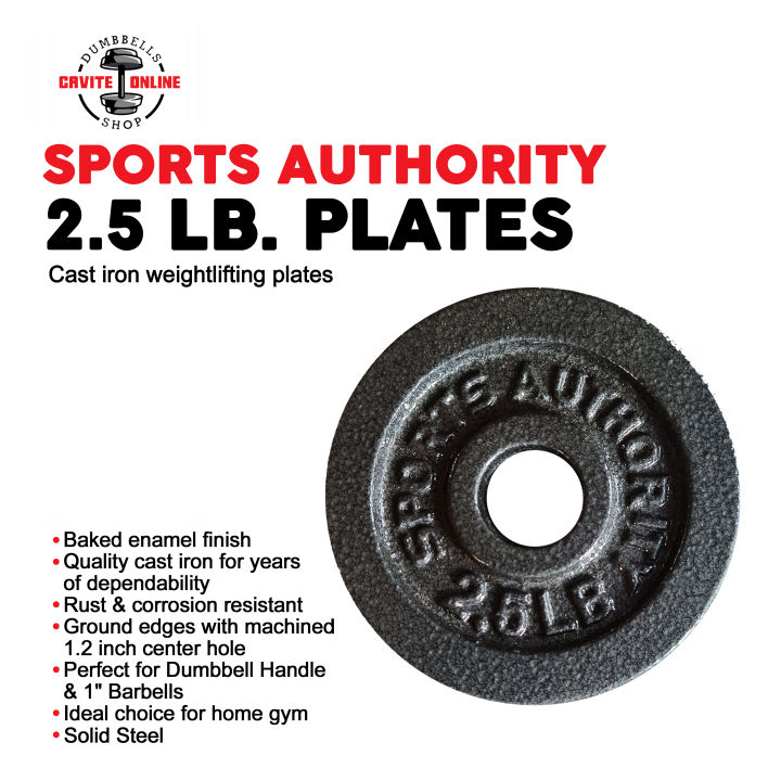Sports Authority Cast 2.5 LBS Iron Plate Weight Plate for Strength ...