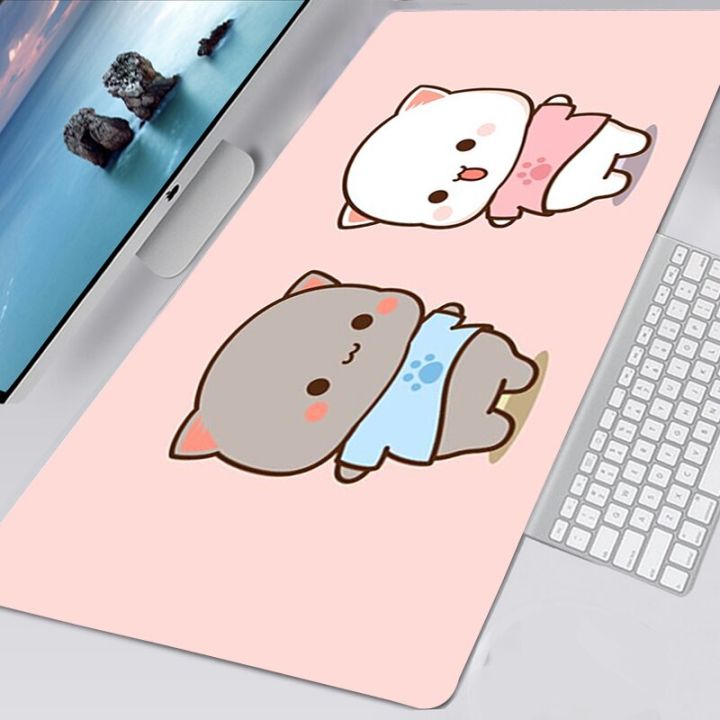 Panda Bear Hug Bubu Dudu Gaming Mouse Pad Keyboard Desk Mat Mochi Mochi ...