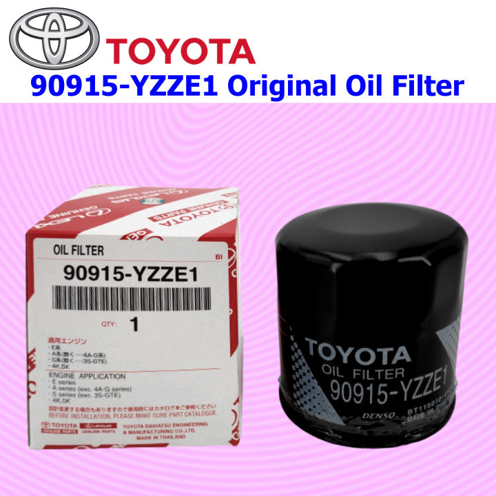 TOYOTA GENUINE Oil Filter Camry / Altis / Wish / Avanza / Unser / Yaris / Vios (90915-YZZE1) 100 ...