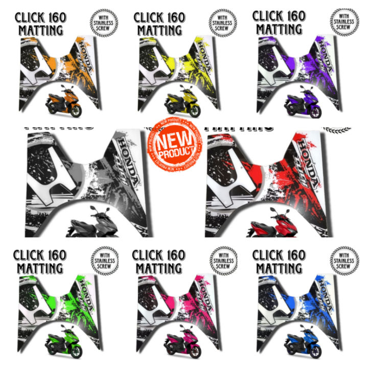 HONDA CLICK 160 ACRYLIC FOOTBOARD MATTING WITH SCREW / honda click v3 ...