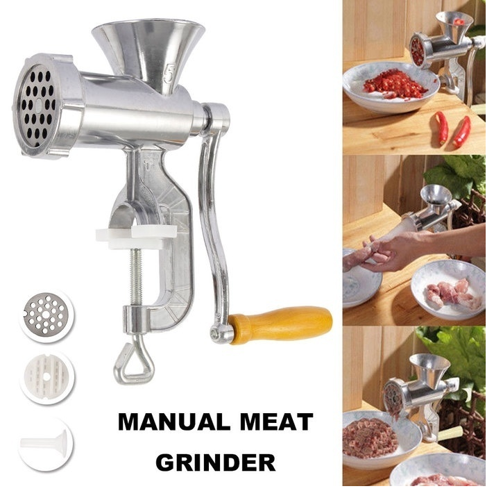3-IN-1 Multi-Use Hand Crank Meat Mincer Kitchen Meat Grinder Household ...
