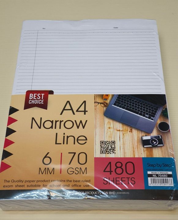 SBS A4 Exam Sheet Foolscap Paper Kertas Kajang 70gsm 100sheet 480sheets ...