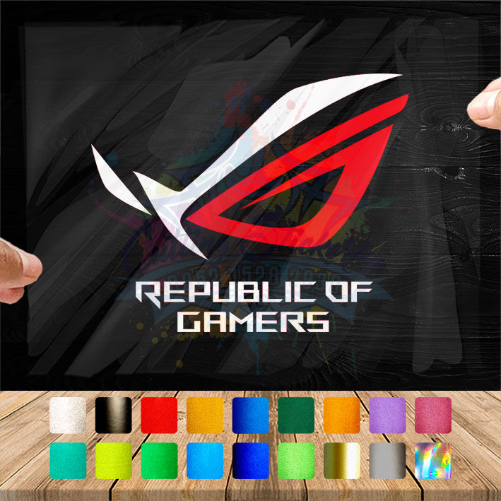 Asus Rog Cutting Sticker Variasi Motor Mobil Matic 3D Jepang Tulisan ...