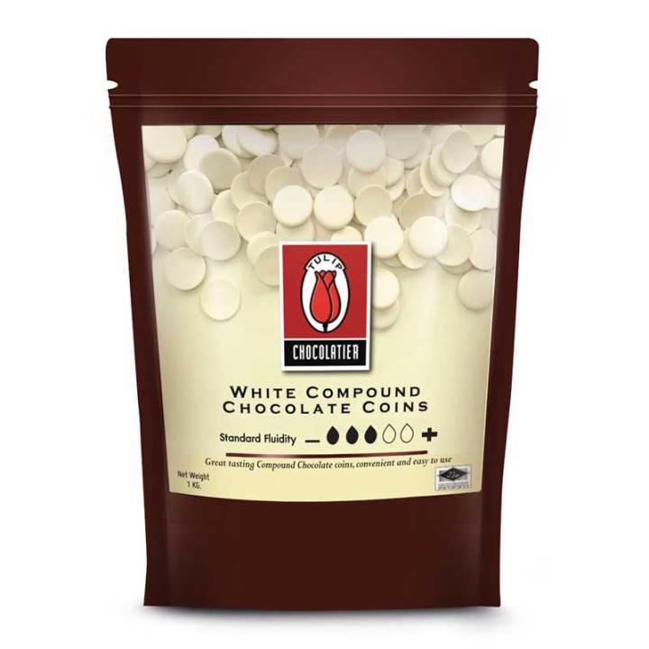 ใหม่ล่าสุด! ทิวลิป ไวท์คอมพาวด์ช็อกโกแลต ชนิดกระดุม 1 กิโลกรัม TULIP ...