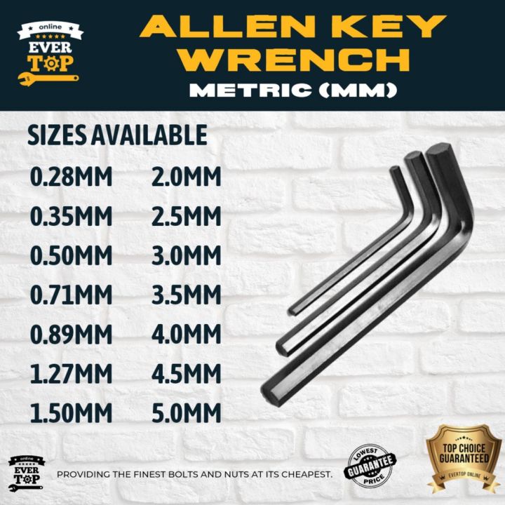 ALLEN KEY WRENCH METRIC (MM) SOLD PER PC | Lazada PH