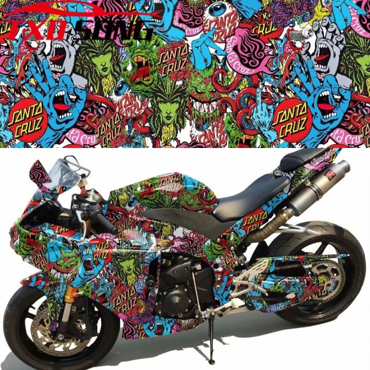 TXDSONG Sticker bomb Vinyl Wrap StickerBOMB Adhesive Cartoon Skull JDM ...