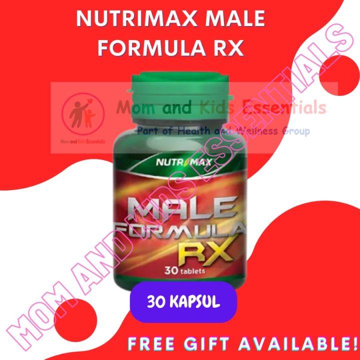 Nutrimax Male Formula Rx 30 Kapsul Vitamin Pria Kuat Perkasa Lazada