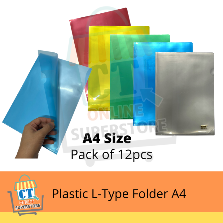 Plastic L-Type Folder A4 (Pack of 12pcs) | Lazada PH