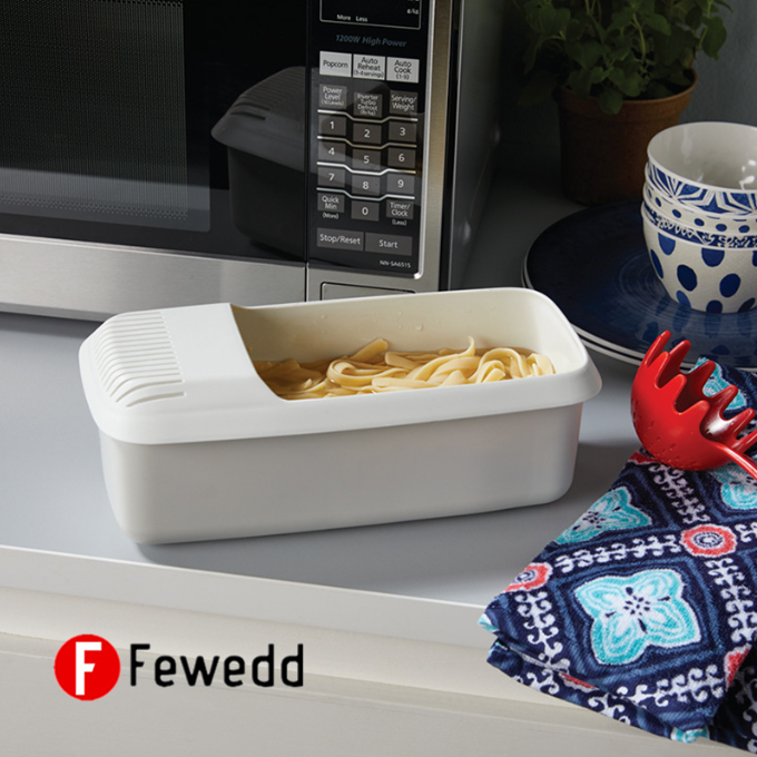 Microwave Pasta and Vegetable Cooker Steamer- Spaghetti Server with ...