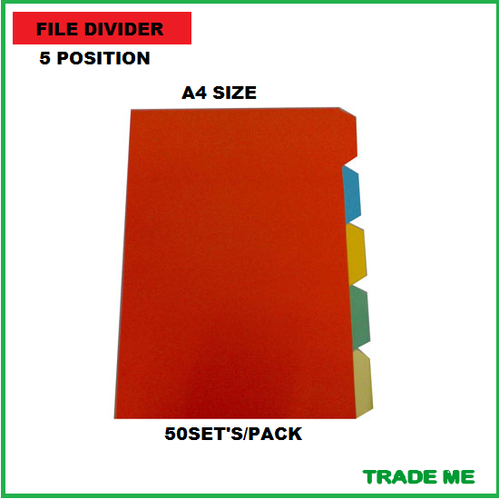 FILE DIVIDER 5 POSITION (50 SET'S/PACK) | Lazada PH