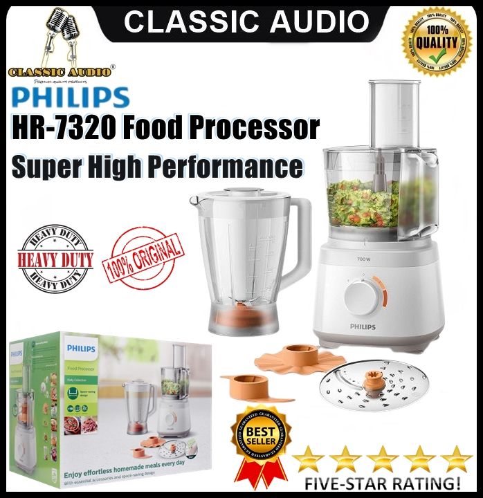 PHILIPS Food Processor HR-7320(700W- 220-240V) Stainless Steel Super ...