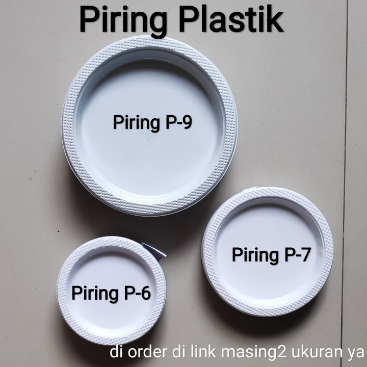Piring Plastik Besar P-9 isi 50pcs, Piring Makan - Piring Kue | Lazada ...