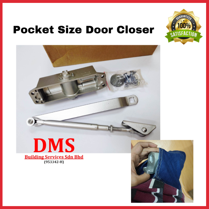 DMS Aluminum Auto Door Closer Automatic Adjustable Closers with Speed Control Crownloc / Penutup ...