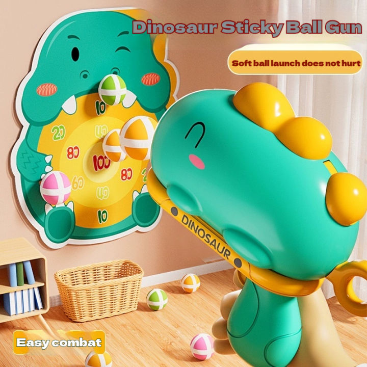 Free shipping Children'S Cartoon Dinosaur Sticky Ball Gun Children'S ...