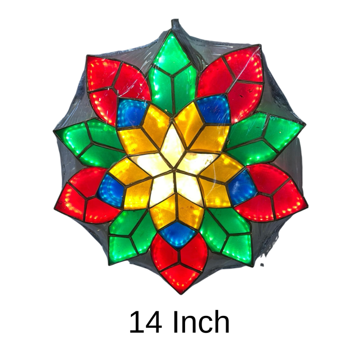 Parol Christmas Lanterns Capiz with LED Lights 16 - 24 Inch Colorful ...