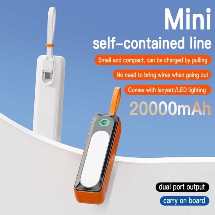 Mini Self-Contained Line Powerbank 5000mAh of Battery Portable with LED ...