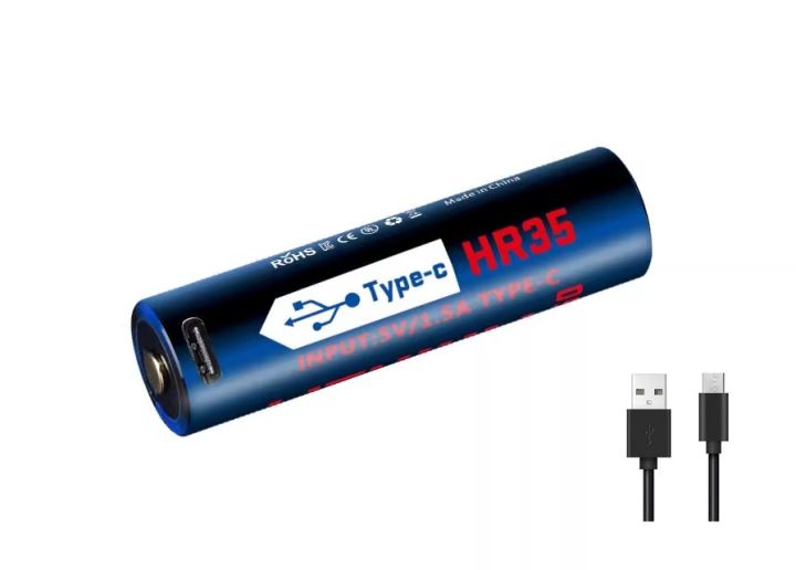 Jetbeam HR35 3.6V 3500MAh แบตเตอรี่ 18650 จ่ายกระแสสูง พร้อมช่องชาร์จ ...
