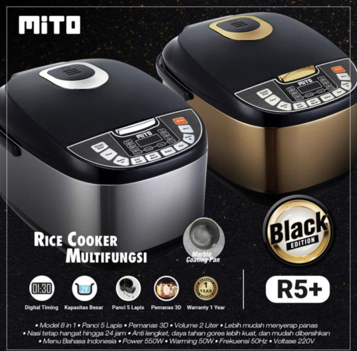 Mito Rice Cooker 8 in 1 R5 Plus R5+ Rice Cooker Digital | Lazada Indonesia