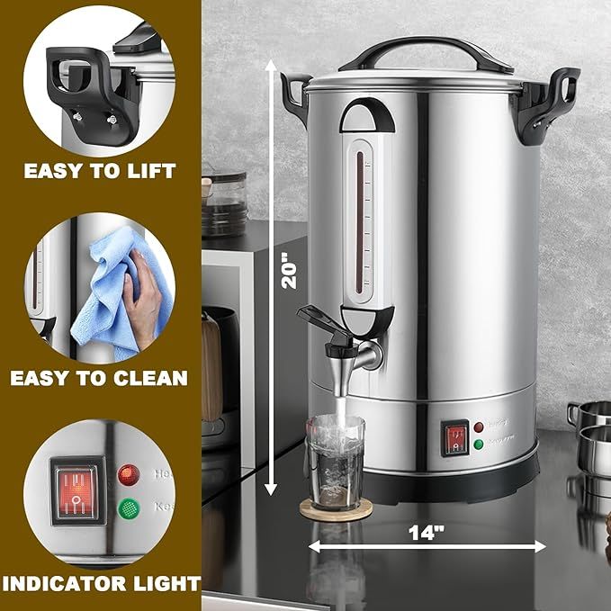 304 stainless steel Electric Coffee BOILER TEA WATER BOILER HEATER ...