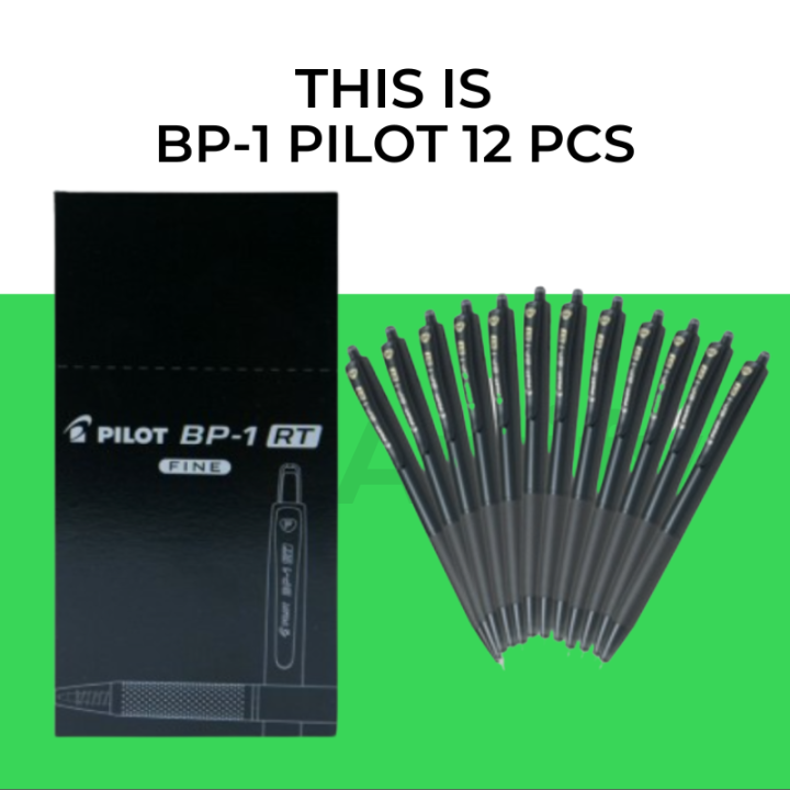 PILOT BP1 BP-1 RT RETRACTABLE BALLPEN PILOT 1 DOZEN 12 PCS BP1 BALL PEN ...