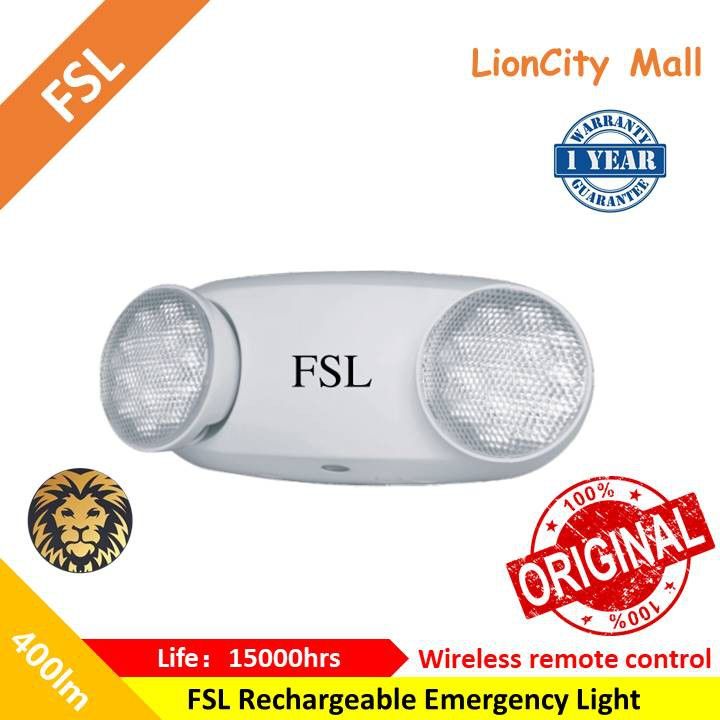 FSL Rechargeable Automatic Emergency Twinhead Light Emergency Lamp ...