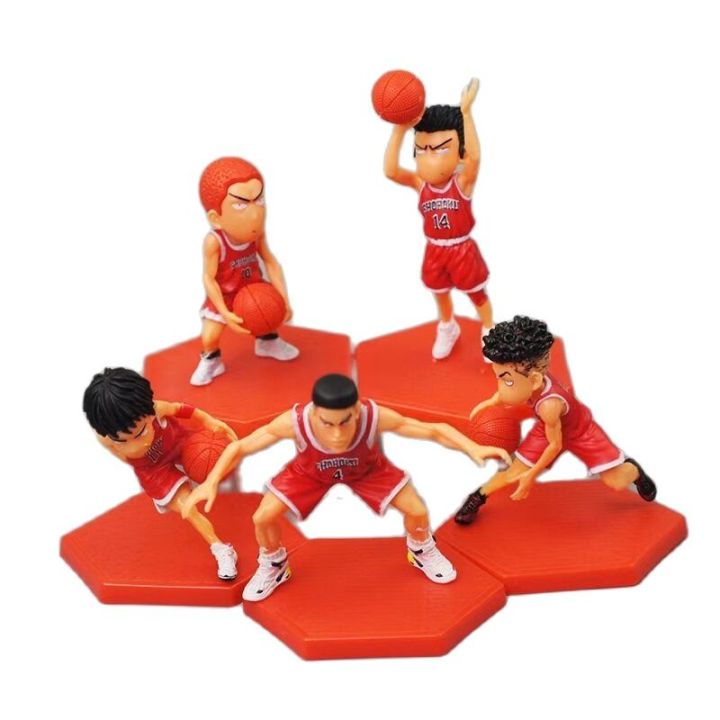 5pcs/set Basketball Slam Dunk Anime Figures PVC Shohoku Sakuragi ...