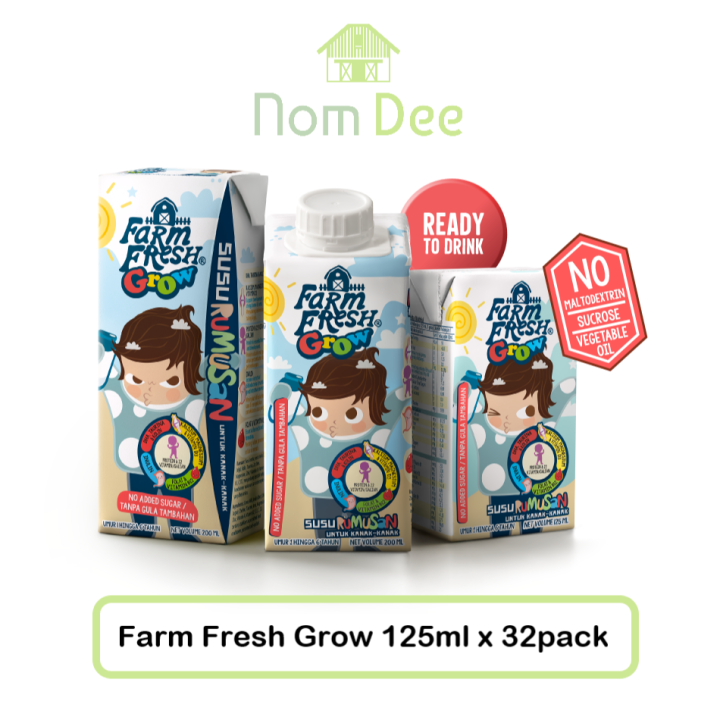 Farm Fresh Grow UHT Formulated Milk 125ml x 32packs | Lazada