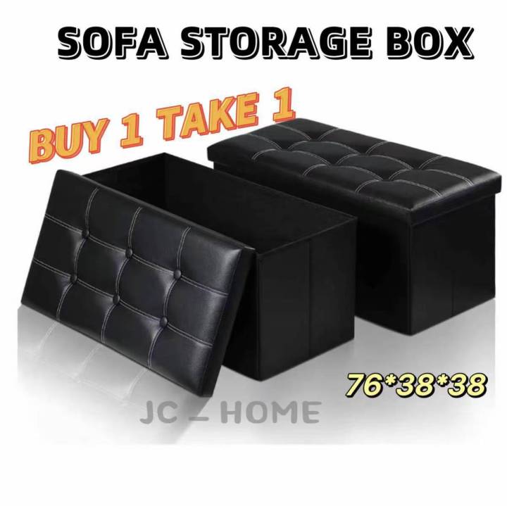 【BUY 1 TAKE 1】76CM*38*38CM Big Size Multfunctional Foldable Ottoman ...