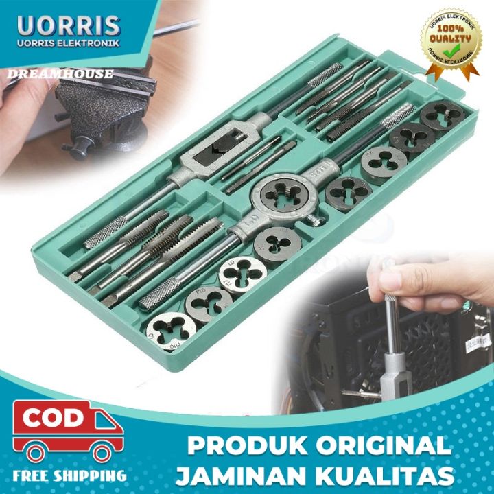 Tap Die Set 40 20 pcs Alat Snai dan Tap Ulir Dart Mur Baut Alat Senai ...